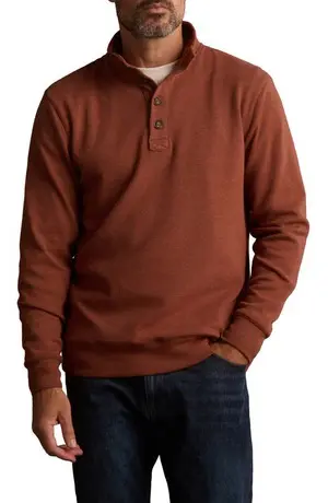 THE NORMAL BRAND Puremeso Mock Neck Top - Spiced Brandy