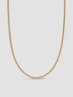 David Yurman Box Chain Necklace In 18k Yellow 2.7mm