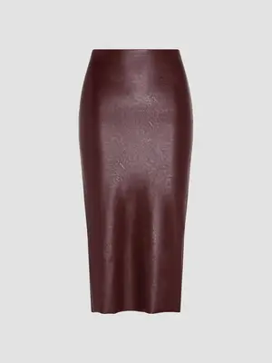 Commando Faux-leather Pencil Skirt - Oxblood