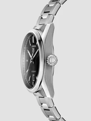 Tag Heuer Carrera Stainless Steel & Black Dial Automatic 39mm Bracelet Watch
