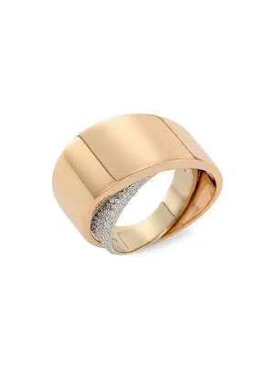 Vhernier Tourbillon Two-tone 18k Gold & Diamond Midi Ring - Rose Gold