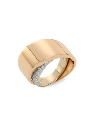 Vhernier Tourbillon Two-tone 18k Gold & Diamond Midi Ring