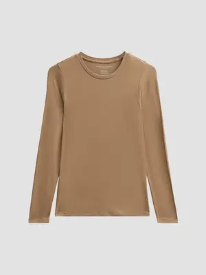 Majestic Filatures Soft Touch Crewneck Long-sleeve Top Havana