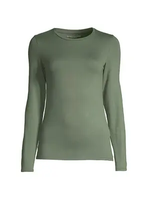Majestic Filatures Soft Touch Crewneck Long-sleeve Top Mousse