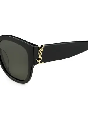 Saint Laurent Monogram Acetate 56mm Cat-eye Sunglasses