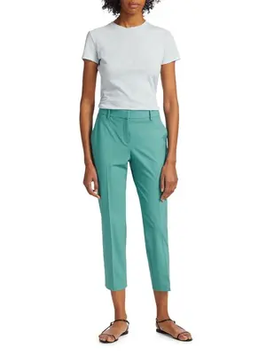 Theory Treeca Skinny-leg Cropped Classic Suiting Pants