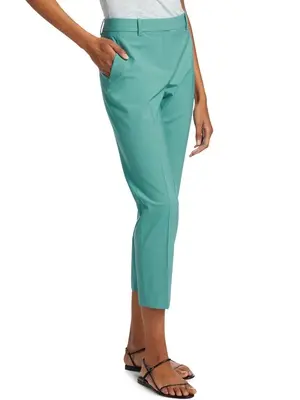 Theory Treeca Skinny-leg Cropped Classic Suiting Pants