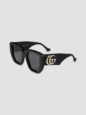 Gucci Generation 54mm Oversized Rectangular Sunglasses - Black