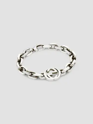 Gucci Sterling Interlocking G Link Bracelet - Silver