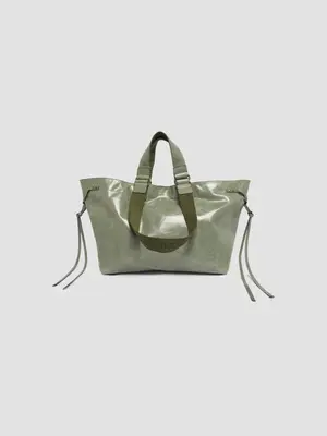Isabel Marant Étoile Wardy Leather Tote - Sage