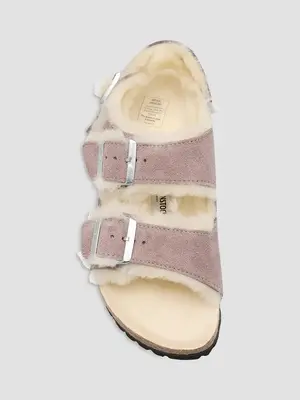 BIRKENSTOCK Boston Exquisite Buckle Leather Clogs - Light Purple
