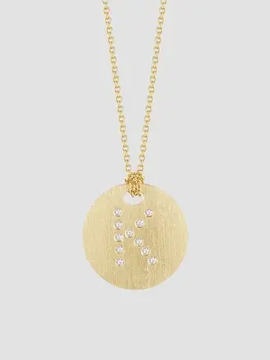 Roberto Coin Tiny Treasures Diamond & 18k Yellow Gold Initial Pendant Necklace - Initial K