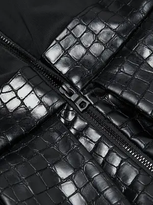 Alice + Olivia Chara Faux Leather Party Dress