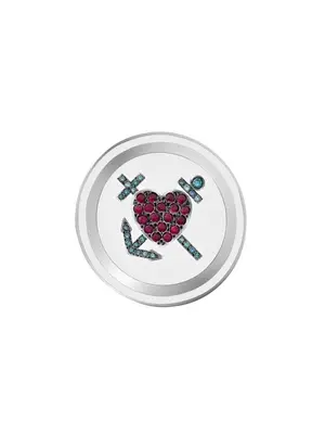 Ileana Makri Liberty 18k Blue Diamond & Ruby Kastellorizo Ring