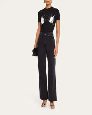 SLVRLAKE Grace Wide-leg Jeans - Black