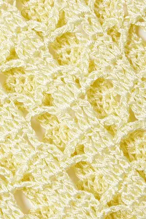 Calle Del Mar Fringed Crocheted Mini Dress