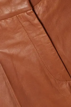 Rag & Bone Leslie Pleated Leather Wide-leg Pants