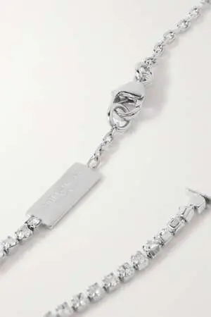 Saint Laurent Tone Crystal Bracelet - Silver