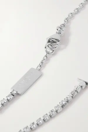 Saint Laurent Tone Crystal Bracelet - Silver