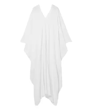 Caravana Koyok Asymmetric Frayed Cotton-gauze Kaftan