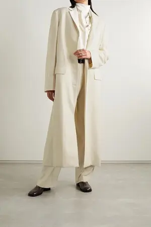 THE ROW Jimena Oversized Silk And Cashmere-blend Coat