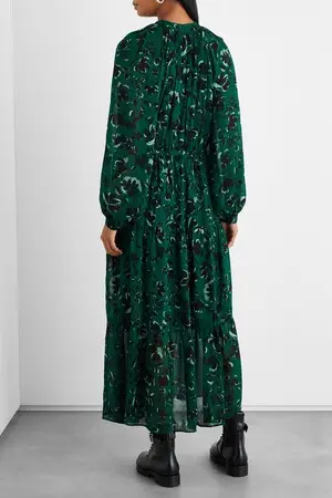iris & ink - Cezanne Tiered Floralprint Chiffon Maxi Dress