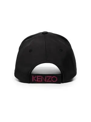 Kenzo Campus Tiger-Embroidered Baseball Cap - Black | Editorialist