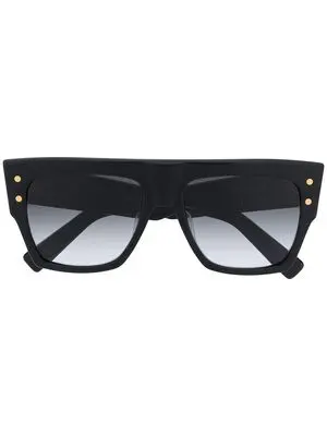 Balmain B-ii Square Frame Sunglasses - Black