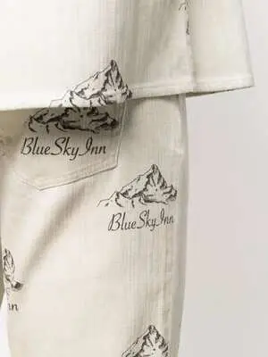 BLUE SKY INN Logo Print Trousers