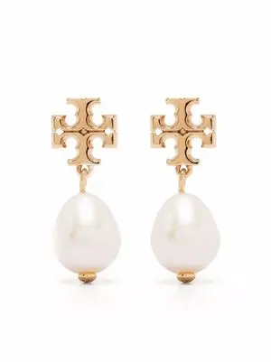 Tory Burch Kira Pearl Drop Earrings - Gold