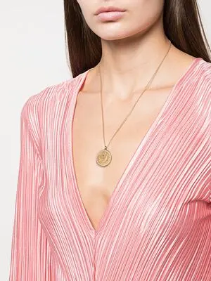 ANITA KO 18kt Rose Sagittarius Zodiac Diamond Coin Necklace