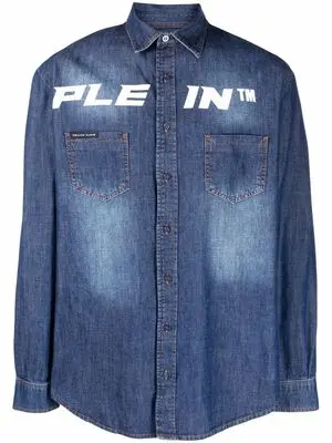 Philipp Plein Logo Denim Shirt