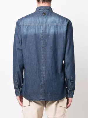 Philipp Plein Logo Denim Shirt