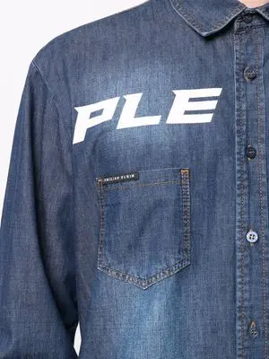 Philipp Plein Logo Denim Shirt