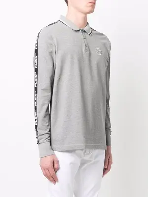 Philipp Plein Logo Embroidered Polo Shirt - Grey