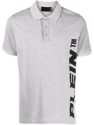 Philipp Plein Logo Short-sleeve Polo Shirt - Grey