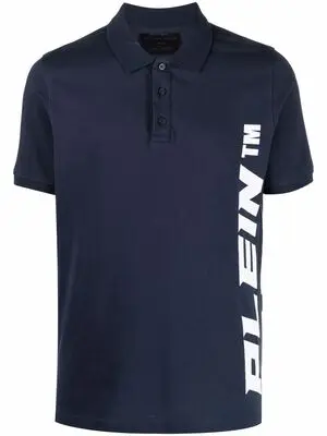 Philipp Plein Logo Short-sleeve Polo Shirt - Blue
