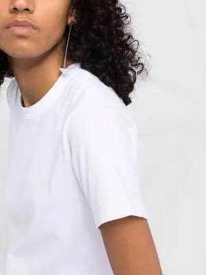 Comme Des Garçons Cut-out Cotton T-shirt - White