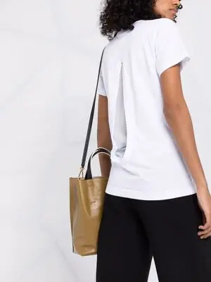 Comme Des Garçons Cut-out Cotton T-shirt - White