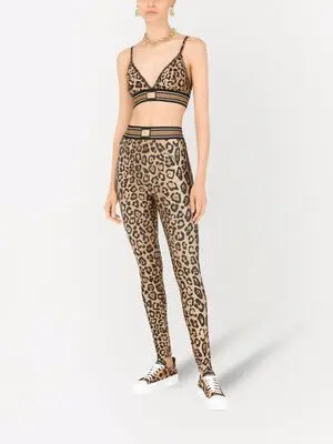 Dolce & Gabbana Leopard-print Bralette Top