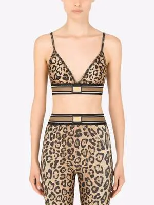 Dolce & Gabbana Leopard-print Bralette Top