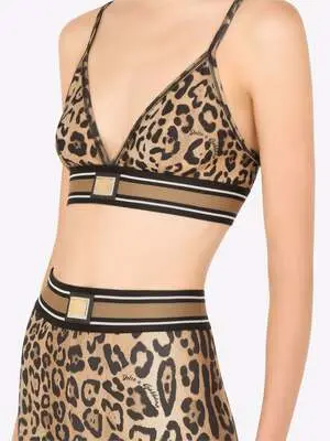 Dolce & Gabbana Leopard-print Bralette Top