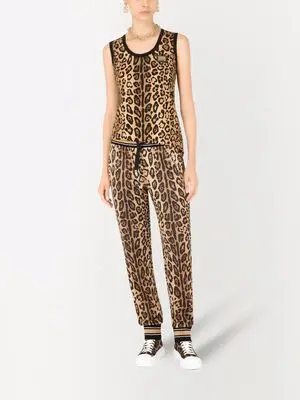 Dolce & Gabbana Leopard-print Tank Top - Brown
