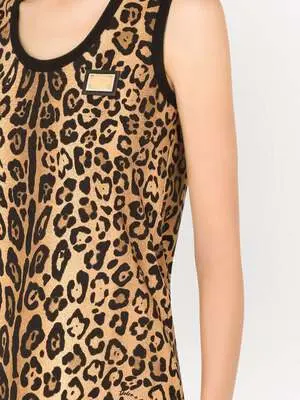 Dolce & Gabbana Leopard-print Tank Top - Brown