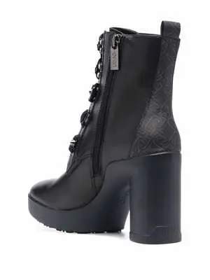 Liu Jo Heeled Leather Zip-up Boots