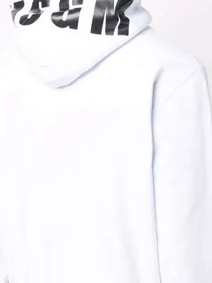 MSGM Logo-print Hooded Jumper - White