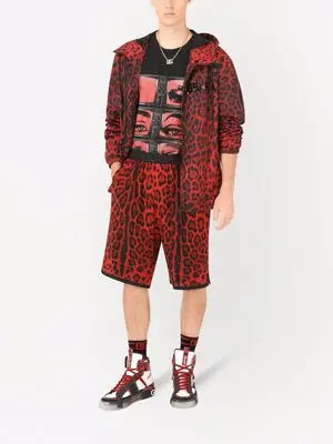 Dolce & Gabbana Leopard-print Hooded Jacket