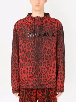 Dolce & Gabbana Leopard-print Hooded Jacket