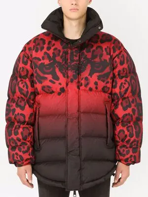Dolce & Gabbana Reversible Animal-print Puffer Coat
