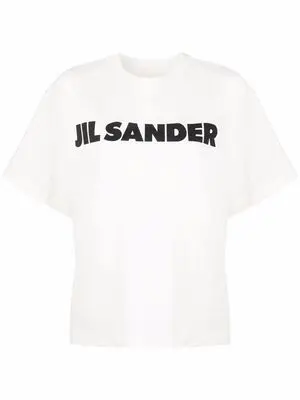 JIL SANDER Boxy-fit Logo-print T-shirt - White